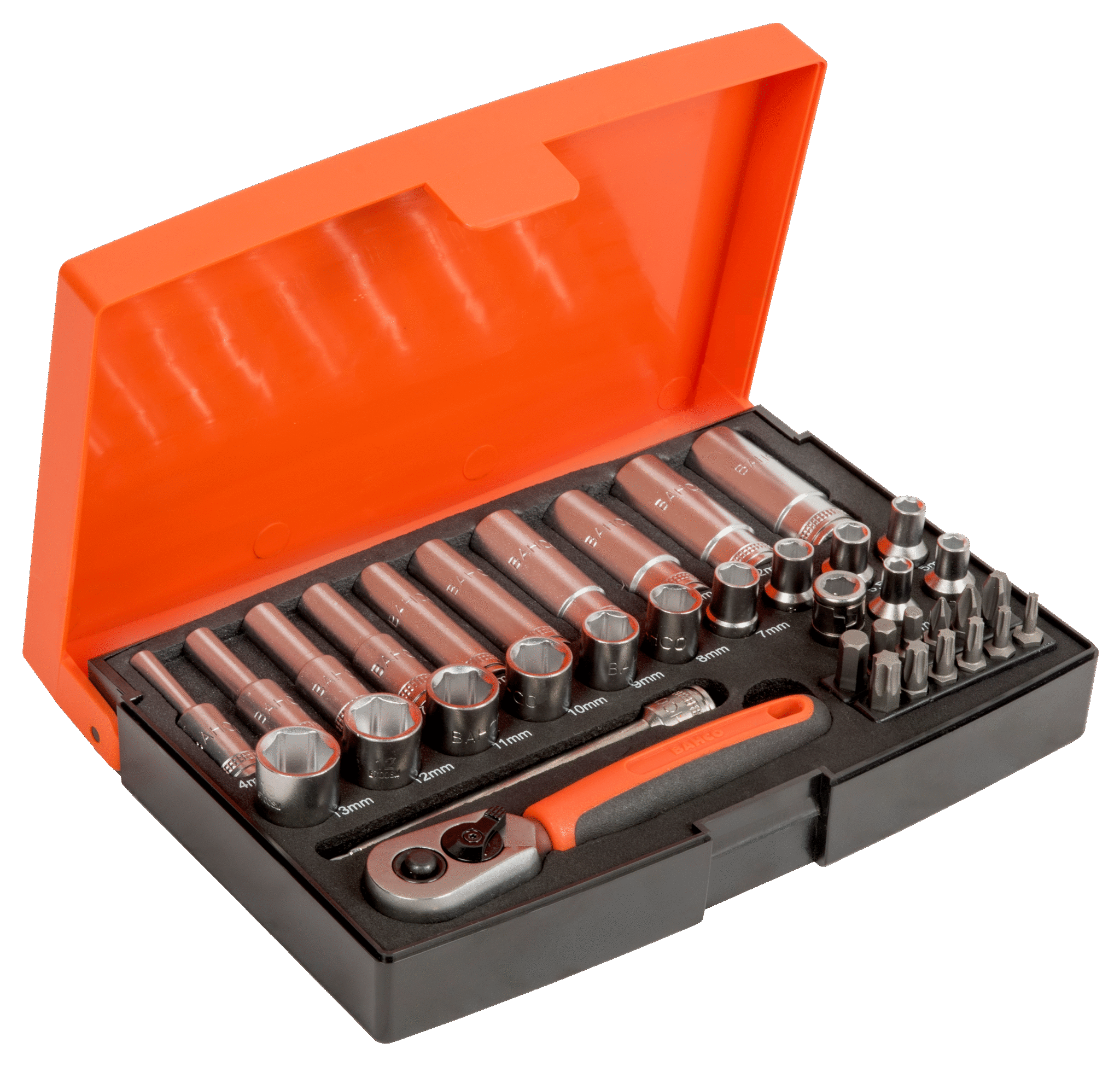 1 4 Square Drive Socket And Deep Socket Set With Metric Hex Profile