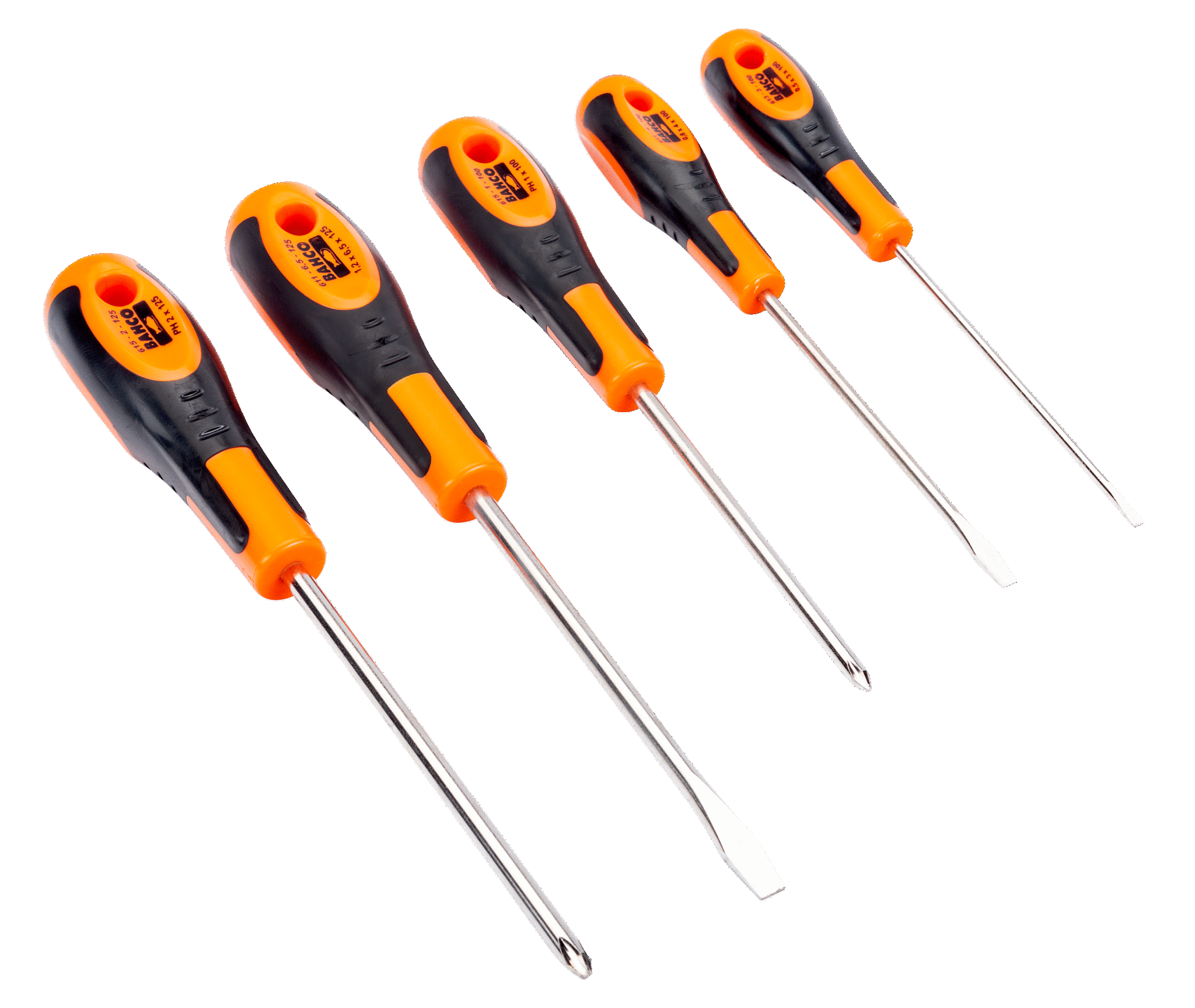 Slotted Phillips Screwdriver Set With Rubber Grip 5 Pcs BAHCO Slotted Phillips Screwdriver Set With Rubber Grip 5 Pcs BAHCO