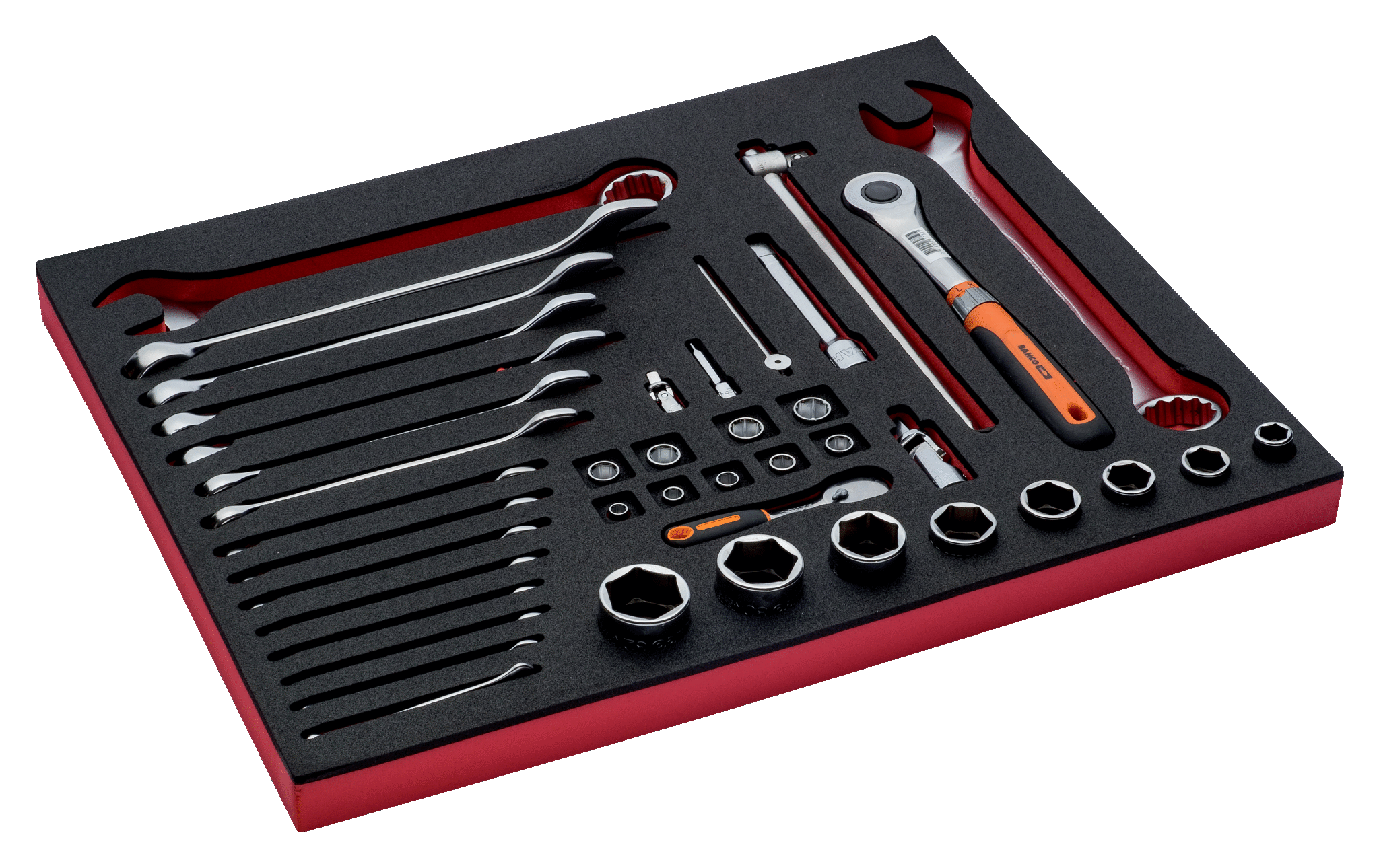 Fit Go 3 3 Foam Inlay Socket Combination Wrench Set 41 Pcs BAHCO Fit Go 3 3 Foam Inlay Socket Combination Wrench Set 41 Pcs BAHCO